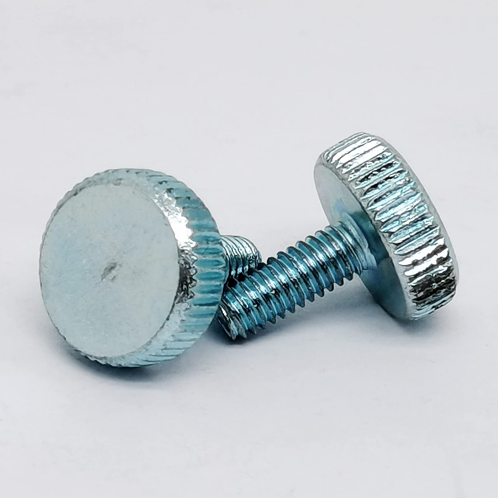 M4x10mm Flat Head Thumb Screw,Knurled Head Thumb Screws,Carbon Steel, Galvanized,Fully Threaded(20 Pcs)