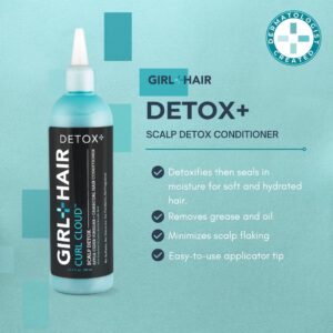 GIRL+HAIR DETOX - Apple Cider Vinegar + Charcoal Conditioner (10.1 fl oz) – Moisturize Dry Hair & Scalp, Boost Shine, Remove Oil, Reduce Itch & Flakes – No Silicones, Parabens, Sulfates or Fragrance