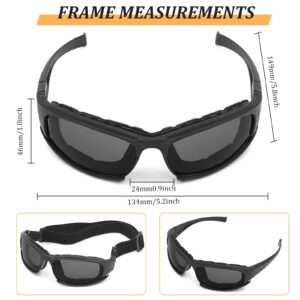 ALWAYSUV Safety Goggles Sunglasses Shooting Glasses UV-Protective Anti-Scratch Tinted Lenses Motorcycle Glasses Solid Military Eye Protection Glasses High Impact Resistant Sunglasses