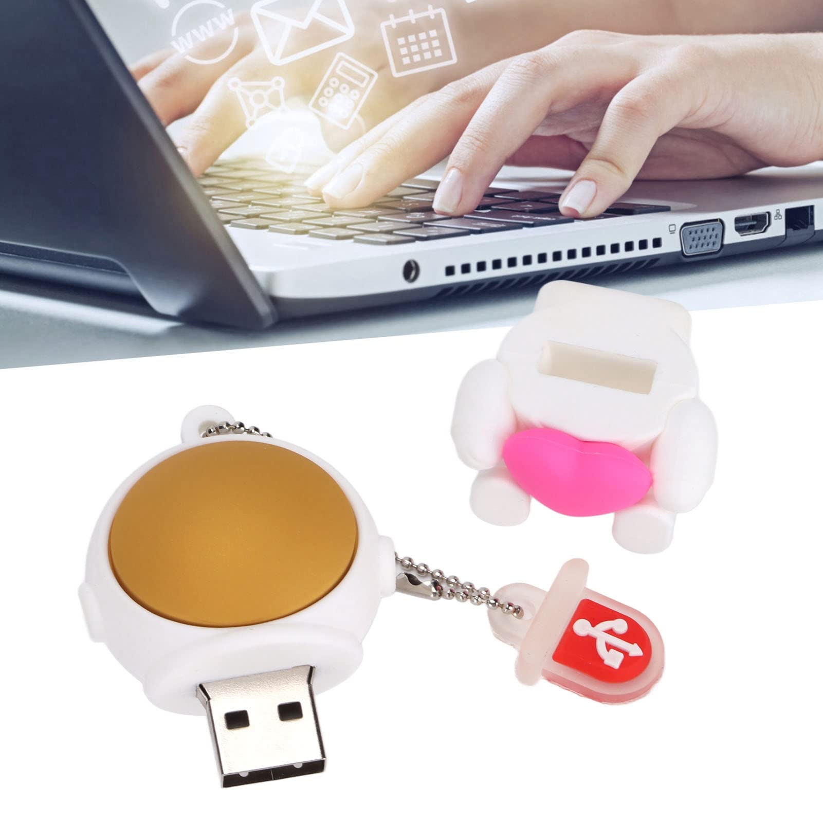 Kafuty-1 USB2.0 Flash Drive,16GB-128GB Memory Stick Storage Thumb Pen Drive,Astronaut Shaped Cute Cartoon USB Flash Drive,Portable U Disk for Tablet PC(128GB)