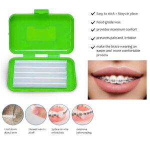 smillsu 2 x Portable Orthodontic Oral Care Kit, Travel Kit for Patients, Interdental Brushing Wax Floss Toothbrush Cleaning