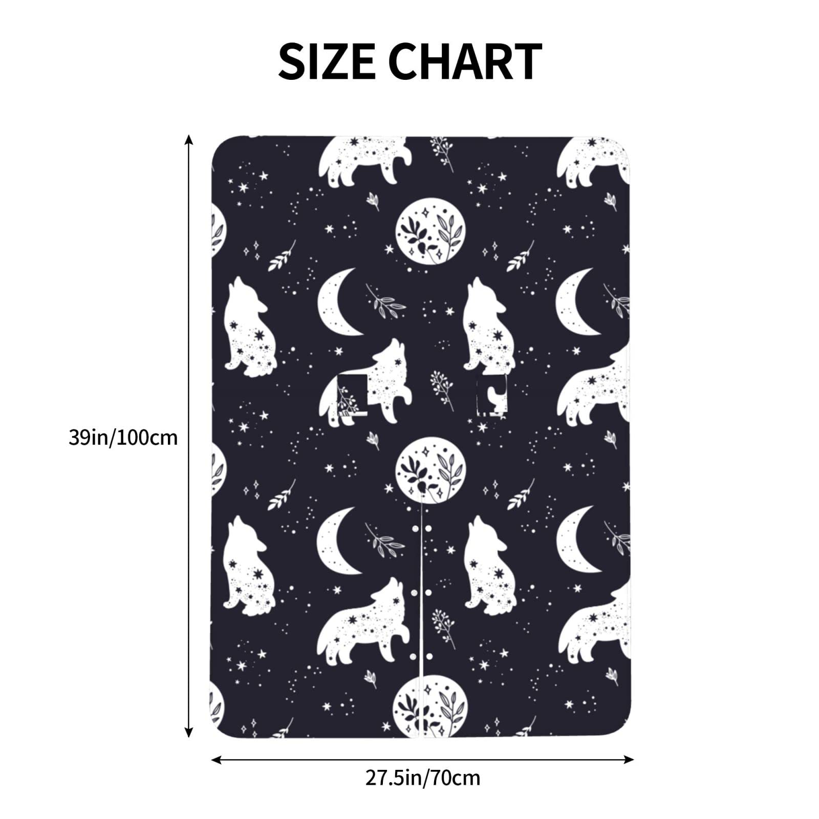 Rutiea Wolf Baby Car Seat Canopy Moon Nursing Cover for Infant Boys Girls Breastfeeding Scarf, Keeps Baby Warm and Cozy