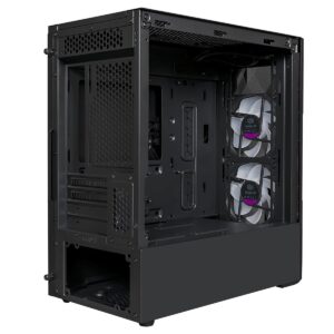 Cooler Master TD300 Mesh Micro-ATX Tower with Polygonal Mesh Front ana Removable Top Panel, ARGB/PWM Hub Tempered Glass, Dual Sickleflow PWM ARGB Lighting Fans