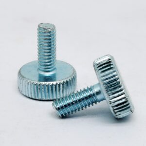 M4x10mm Flat Head Thumb Screw,Knurled Head Thumb Screws,Carbon Steel, Galvanized,Fully Threaded(20 Pcs)