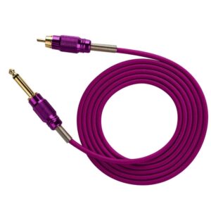 weohoviy tattoo power supply wire, 7 colors 1.8m professional tattoo cord copper wire super soft for tattoo artist for tattoos and piercings(purple)