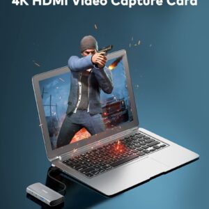 PIHEN Capture Card, Gaming Recorder Card, 1080P 60FPS HDMI to USB3.0 Video/Audio Capture Recorder Device, Compatible Windows Linux YouTube OBS OS X Twitch for PS3/4/5 Xbox One Xbox 360