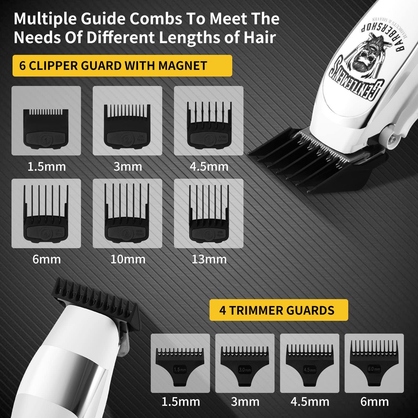 Professional Hair Clipper for Men and T-Blade Hair Trimmer Set，Electric Hair Cutting Kit Set Beard Trimmer Barber Clippers with Carry Bag for Home Barber Men Women Kids