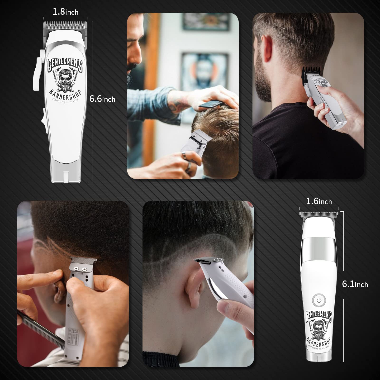 Professional Hair Clipper for Men and T-Blade Hair Trimmer Set，Electric Hair Cutting Kit Set Beard Trimmer Barber Clippers with Carry Bag for Home Barber Men Women Kids