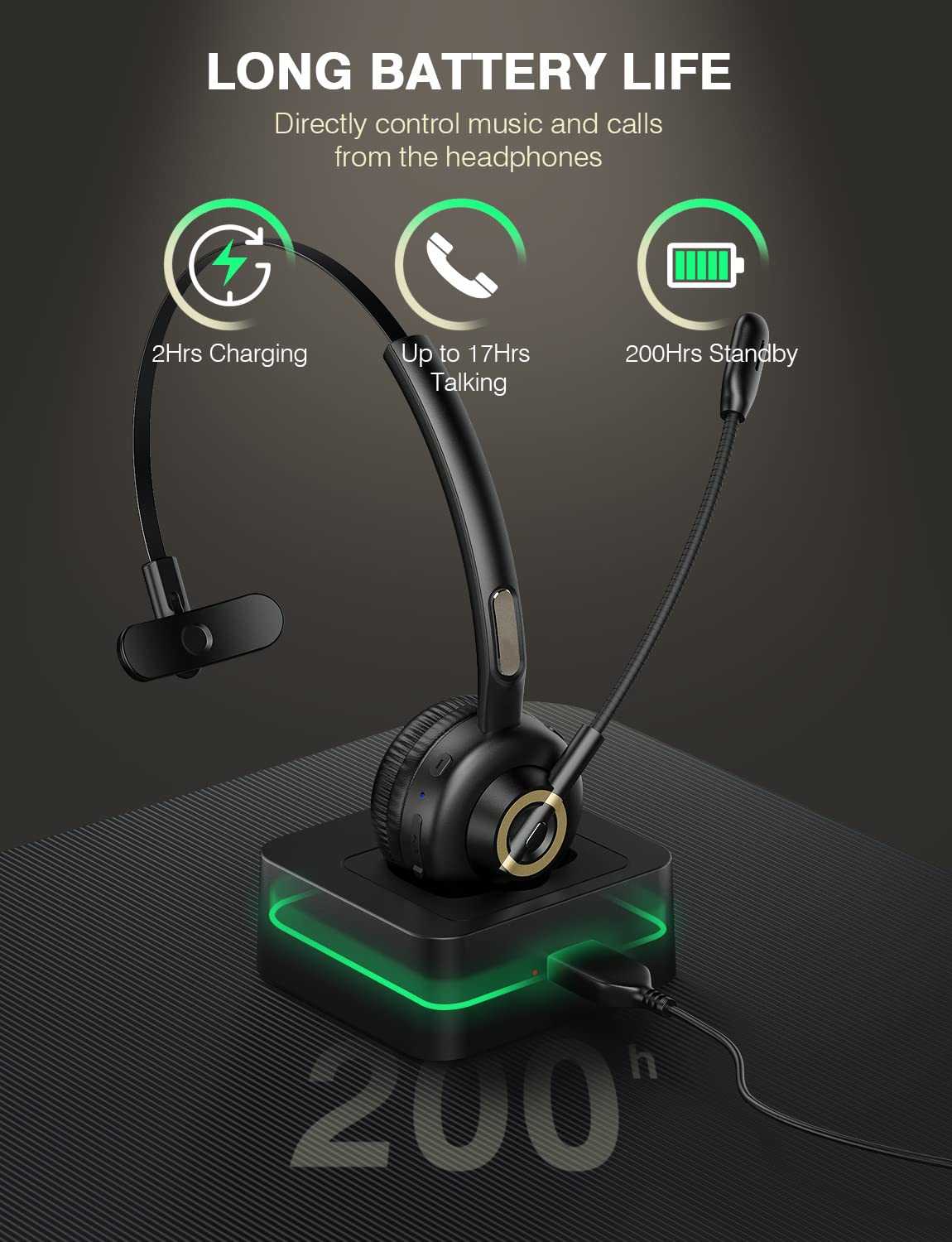 Bluetooth Headset with Microphone