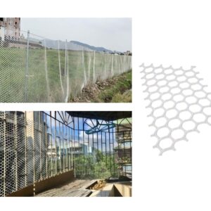 MAGFYLY Chicken Wire Mesh Child Safety net, Staircase Balcony Anti-Fall net, Plastic Fence net, breeding net, Lawn Protection net, White, 1x4m (Color : Mesh0.8mm, Size : 19m)