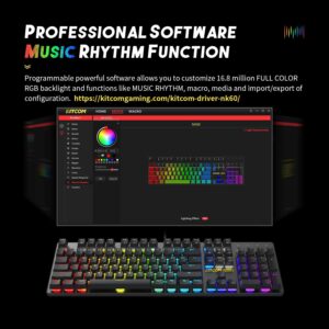 PC Gaming Keyboards RGB Backlit Mechanical Keyboard ABS keycap Programmable Macro Detachable USB Wired Keyboard for Windows PC (104 Keys Red Switch)