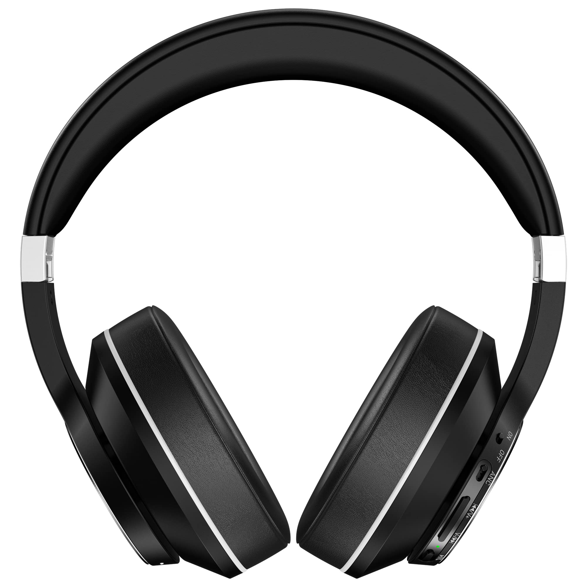 Bluetooth Headphones Over Ear Wireless, Active Noise Cancelling Headphone, 30H Playtime Hi-Fi Stereo Bass 5 EQ Modes Foldable Headsets with Built-in Mic, Volume Control, Protective Case for Travel