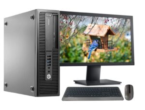 hp 705 g1 computer desktop pc amd a4-pro 7300b processor, | 8gb ram, 1 tb hard drive | wifi & bluetooth, wireless keyboard mouse, 19 inch led monitor, windows 10 (renewed)