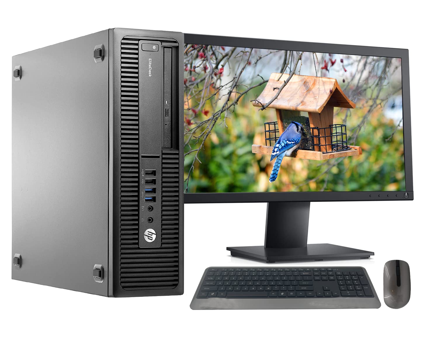 HP 705 G1 Computer Desktop PC AMD A4-Pro 7300B Processor, | 8GB Ram, 1 TB Hard Drive | WiFi & Bluetooth, Wireless Keyboard Mouse, 19 Inch LED Monitor, Windows 10 (Renewed)