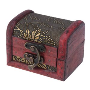 abaodam treasure trunk large chest storage box keepsake decorative vintage suitcase antique wooden medicine trunks for pirate- wooden storage box exquisite toy storage case jewelry