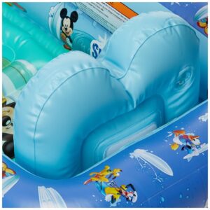 Disney Mickey Mouse Air-Filled Cushion Bath Tub - Free-Standing, Blow up, Portable, Inflatable, Safe Bathing, Baby Bathtub, Toddler Bathtub