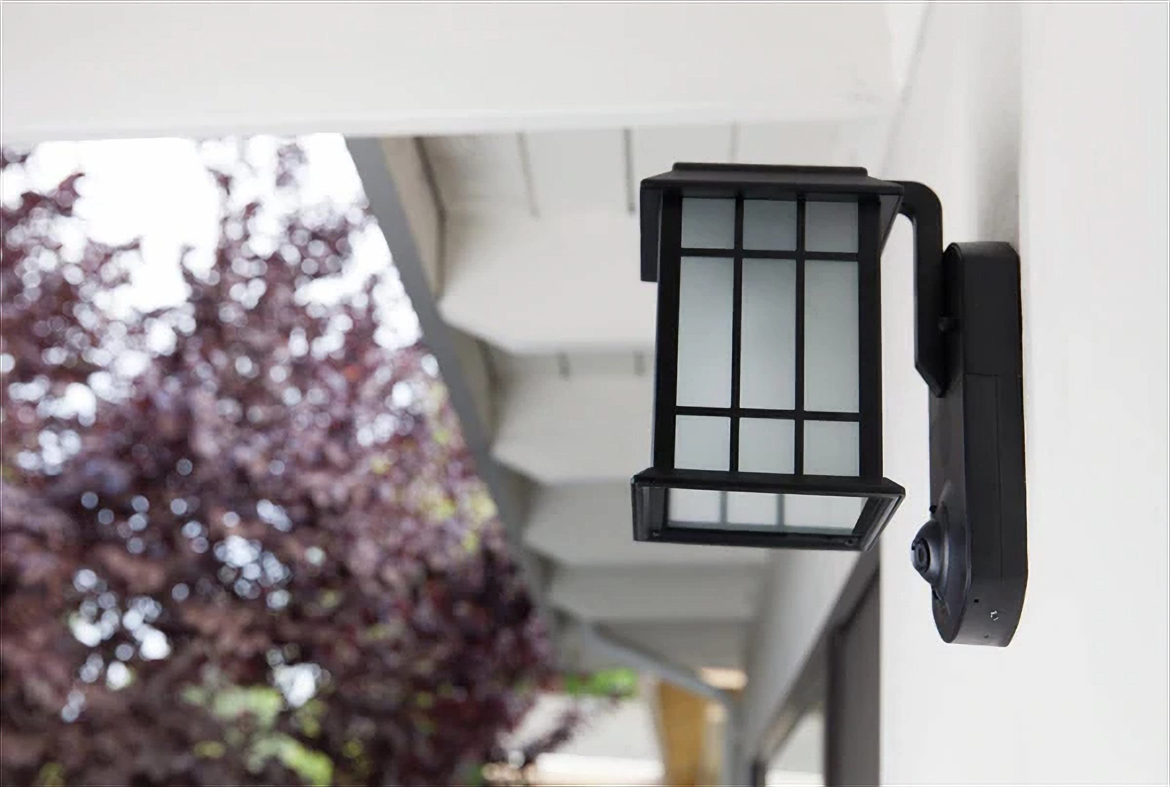 KUNA Craftsman Camera Porch Light - Outdoor Light with Video Camera, iOS/Android App Controlled, Push Notifications, Security & Alarm