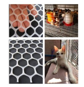 magfyly chicken wire mesh plastic fence net, child safety net, staircase balcony anti-fall net, chicken duck rabbit breeding netting, cat net, lawn protection nets, white, 1x3m