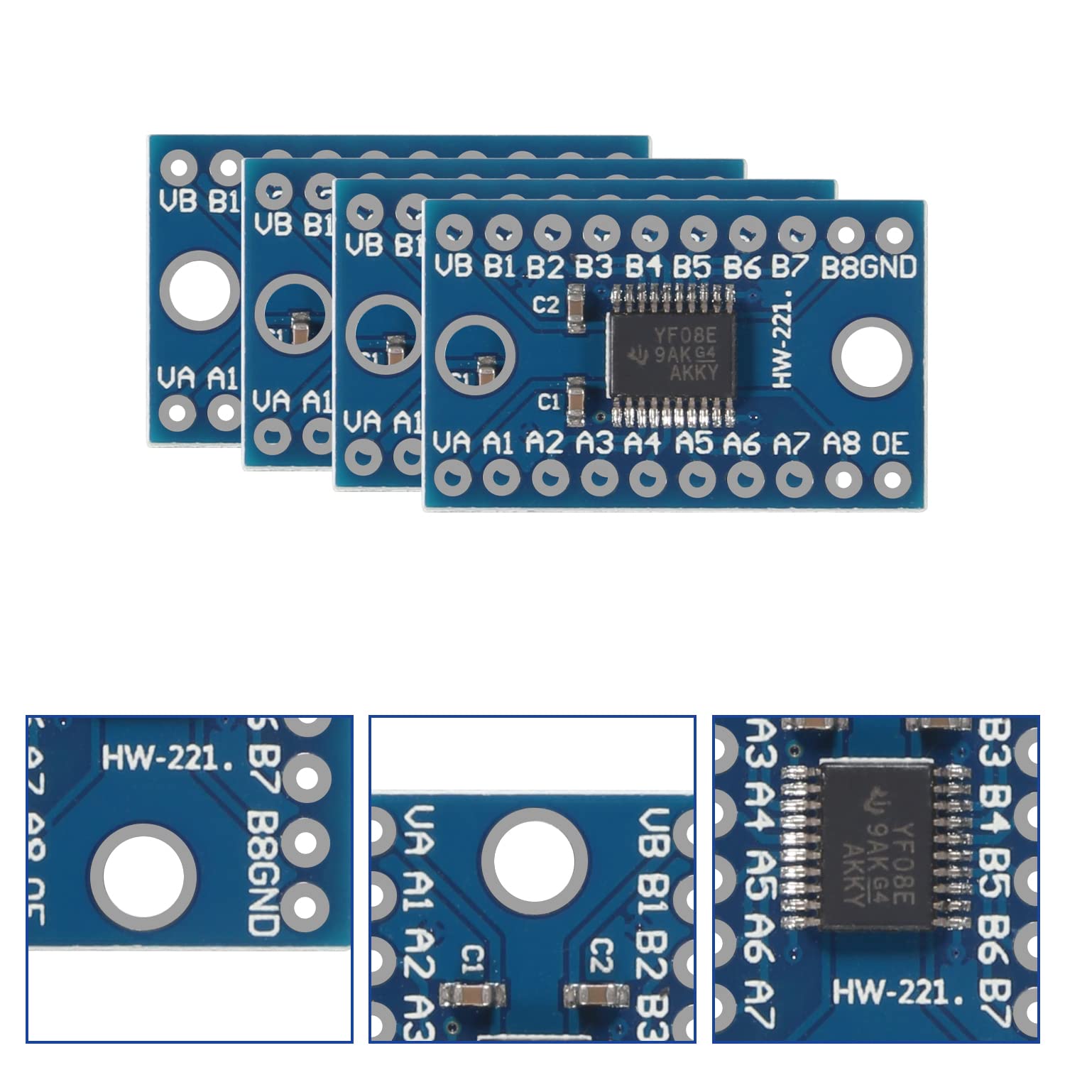 AEDIKO 8pcs TXS0108E Logic Level Module 8 Channel Bi-Directional High-Speed Full Duplex Shifter 3.3V 5V Module