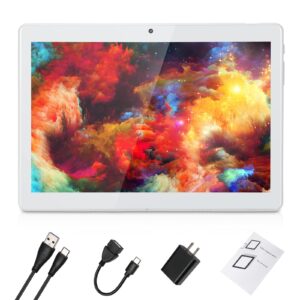 tablet 10.1 inch, android 10.0 tablets,2gb ram 32 rom, dual 4g cellular, 2mp+5mp camera, octa-core processor, wifi, gps, bluetooth, tablet pc 5000mah battery