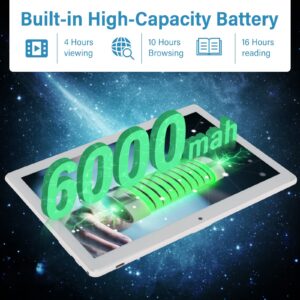 Tablet 10.1 Inch, Android 10.0 Tablets,2GB RAM 32 ROM, Dual 4G Cellular, 2MP+5MP Camera, Octa-Core Processor, WiFi, GPS, Bluetooth, Tablet PC 5000mAh Battery