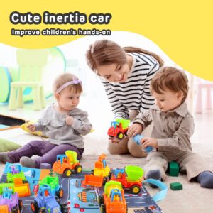 Inertia Baby Toy for 1 Year Old Boy Cars Gifts with Storage Bag, 6 Pcs Push and Go Cars Toys, Kids Toys Car for Boys, Early Educational Toys for 1 2 3 Year Old Boys Girls, Birthday Gift for Toddlers