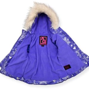 Arctic Quest Little Girls Bib Snow Pants and Ski Jacket Water-Resistant Snowsuit For Kids Winter Jacket For Girls, Lavender, 3T