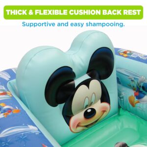 Disney Mickey Mouse Air-Filled Cushion Bath Tub - Free-Standing, Blow up, Portable, Inflatable, Safe Bathing, Baby Bathtub, Toddler Bathtub