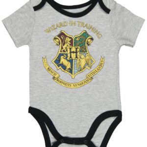 Harry Potter Infant Baby Boys Hogwarts Muggle Solemnly Swear One Piece Pajama Romper 3 Pack (24 Months)