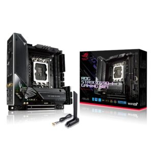 asus rog strix z690-i gaming mini-itx motherboard - wifi 6e, pcie 5.0, ddr5, thunderbolt 4, m.2