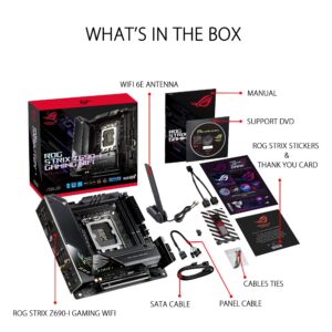 ASUS ROG Strix Z690-I Gaming mini-ITX Motherboard - WiFi 6E, PCIe 5.0, DDR5, Thunderbolt 4, M.2