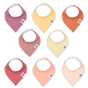 parker baby bandana drool bibs 8 pack baby bibs for girls - "vail set"