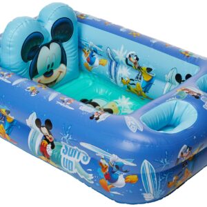 Disney Mickey Mouse Air-Filled Cushion Bath Tub - Free-Standing, Blow up, Portable, Inflatable, Safe Bathing, Baby Bathtub, Toddler Bathtub