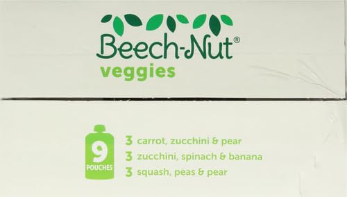 Beech-Nut Veggies Stage 2 Baby Food Variety Pack, 3.5 oz Pouch (9 Pack)