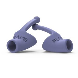 flare calmer mini – small ear plugs alternative – reduce annoying noises without blocking sound – soft reusable silicone - purple