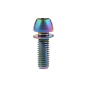 Wanyifa Titanium Gr5 M6 18 20 mm Ball Allen Head Bolt with Washer for Bicycle Disc Brake Caliper Pack of 4 (M6x20mm, Multicolored)