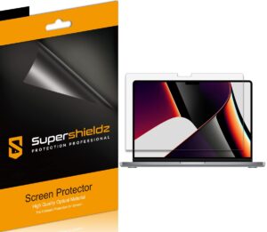 supershieldz (3 pack) designed for macbook pro 14 inch (m4, m3, m2, m1, pro/max) screen protector, high definition clear shield (pet)