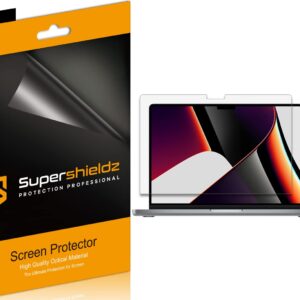 Supershieldz (3 Pack) Designed for MacBook Pro 14 inch (M4, M3, M2, M1, Pro/Max) Screen Protector, High Definition Clear Shield (PET)