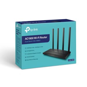 TP-Link AC1900 Wireless MU-MIMO WiFi Router - Dual Band Gigabit Wireless Internet Routers for Home, Parental Contorls & QS, Beamforming (Archer C80) (Renewed)