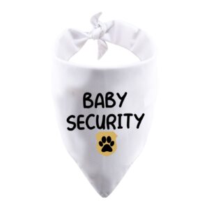 pwhaoo 1 piece dog bandana baby security pregnancy announcement baby announcement gift (baby security white)