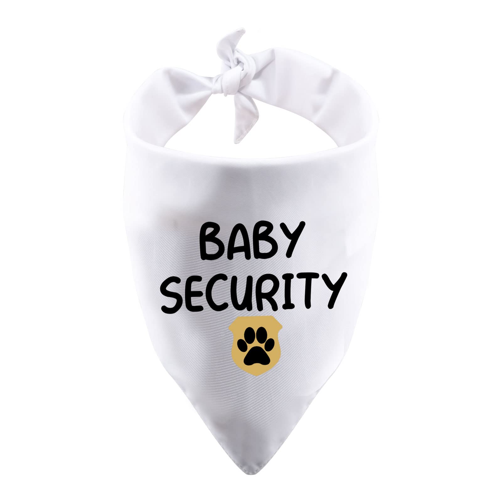 PWHAOO 1 Piece Dog Bandana Baby Security Pregnancy Announcement Baby Announcement Gift (Baby Security White)