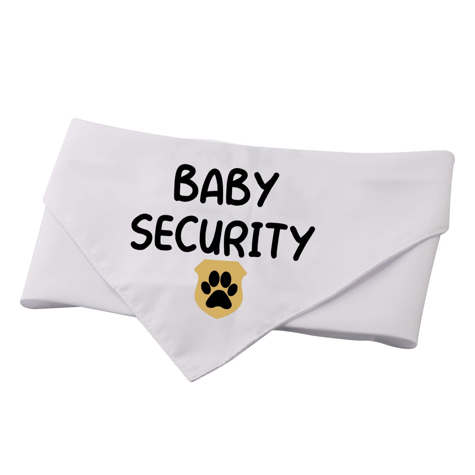 PWHAOO 1 Piece Dog Bandana Baby Security Pregnancy Announcement Baby Announcement Gift (Baby Security White)