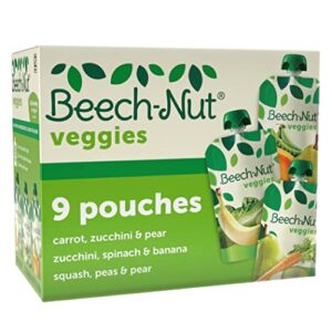 beech-nut veggies stage 2 baby food variety pack, 3.5 oz pouch (9 pack)