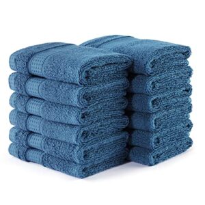 wash clothes for bathroom - cotton face towels washcloths bulk for men or women, 12 pack ultra soft bath towels set, absorbent hotel-spa-kitchen multi-purpose face cloth, bath wash rags