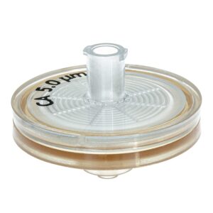 gvs filter technology, syringe filter, abluo, 25mm, ca membrane, 5.0µm, acrylic housing, brown color, 10/pk