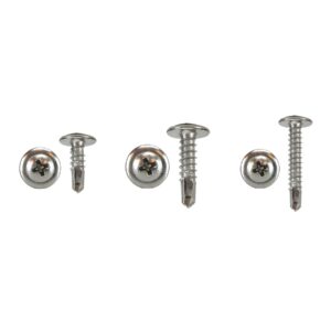 truss head self drilling screw, metal stud screws #8 x 3/4" phillips wafer modified truss head fasteners, durable zinc design for drywall sheet, metal, attaches wire lath to metal studs, box of 25