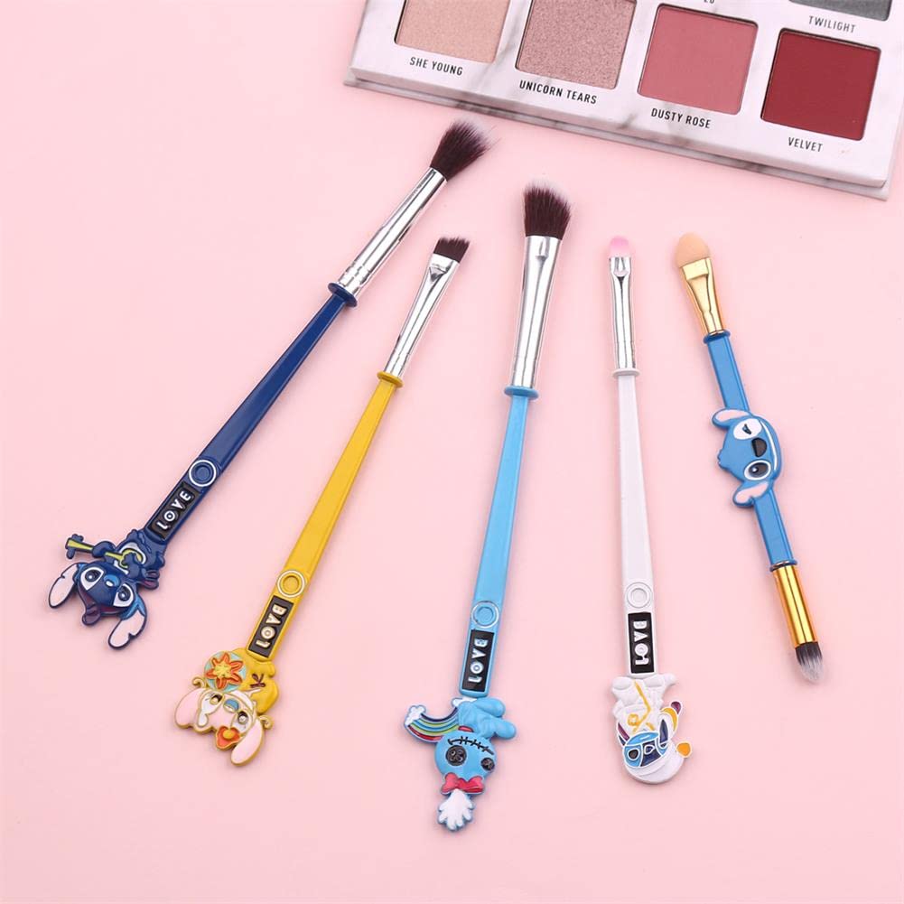 Ohana Stitch Makeup Brushes Set - Ohana Interstellar Baby Stitch and Angel Creative Makeup Brush Experiment 626 Cartoon Makeup Brush (MS0058)