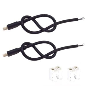 zpvgzy 2pcs usb c type-c male plug cable 10inch 25cm 5v 3a 22awg 2 wires power pigtail cable cord diy black