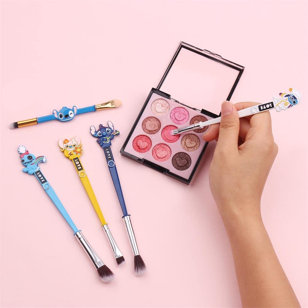 Ohana Stitch Makeup Brushes Set - Ohana Interstellar Baby Stitch and Angel Creative Makeup Brush Experiment 626 Cartoon Makeup Brush (MS0058)