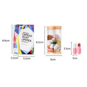 LLWEIMIXW 16 Colors Mini Capsule Lipstick Set Matte Lipstick Set Mini Matte Lipstick Lip Capsules Smooth Long Lasting Waterproof Lipsticks Makeup Set